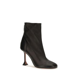 Amina Muaddi Iris Ankle Boot - Black