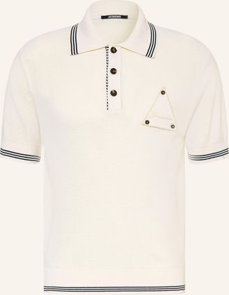 Jacquemus Jacquemus Strick-Poloshirt Le Polo Voilier Mit Seide weiss