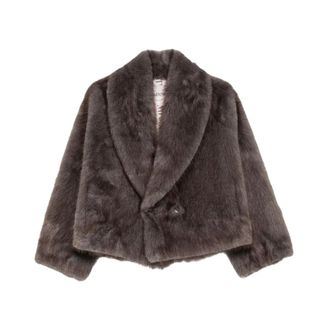 VALENTINI 1972 Valentini 1972, Femme, Vestes, Gris, Taille: 34 FR Veste Zibellino &Eacute;cologique