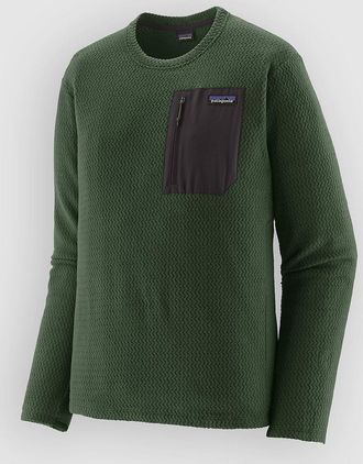 Patagonia R1 Air Crew Sweater treeline green