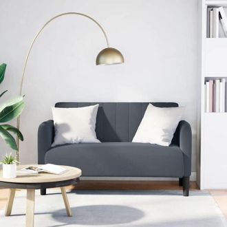 vidaXL Zweisitzer-Sofa Dunkelgrau 109 cm Samt Vidaxl