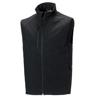 Russell Athletic Veste sans Manches en Softshell - Homme (XL) (Noir)