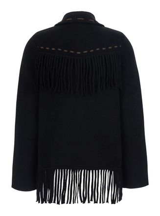 Guest In Residence Fringed Leather Jacket - Black