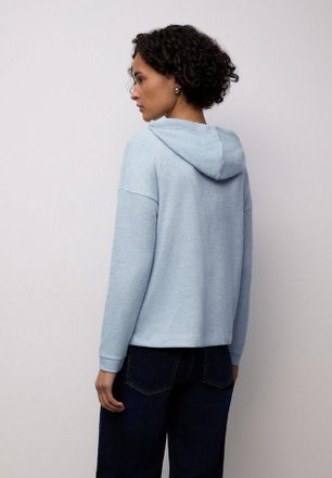Street One Kapuzenpullover mit Kapuze mit Tunnelzug und im Melange-Look