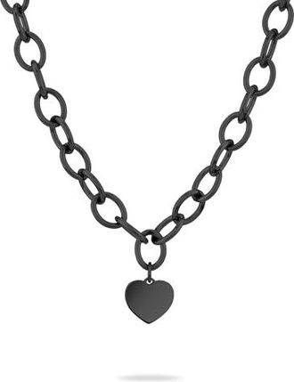 Liebeskind BERLIN Bijoux pour femme - Cha&icirc;ne en acier inoxydable - Bracelet et boucles doreilles avec pendentif en forme de coeur - Disponible en diff&eacute;rentes cou