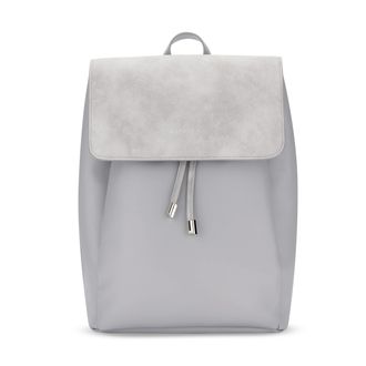 Expatrié Rucksack Damen Elegant Grau - Estelle - Moderner Kleiner Tagesrucksack für City, Business & Uni - Kunstleder Damenrucksack Klein - Wasserabweisend