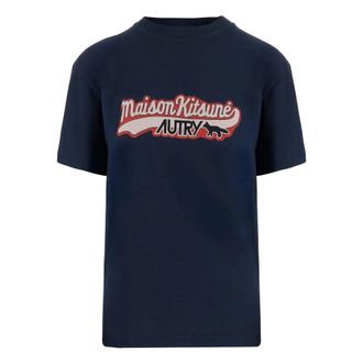 Autry Blau Unisex T-Shirt von Maison Kitsune - - Tops - Herren - Blau - L
