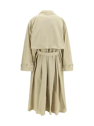Calvin Klein Womens Mireille Trench Eucalyptus Cotton Coat