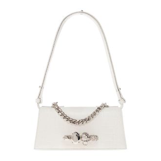 Alexander McQueen Jewelled Mini Bag - - Bags - Damen - Wei&szlig; - ONE SIZE