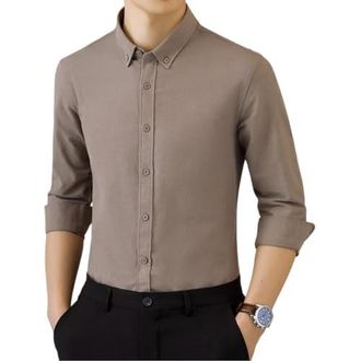 Generic Chemise Oxford classique &agrave; manches longues pour homme, chemise d&eacute;contract&eacute;e pour le printemps et lautomne, Couleurs 9, XXL