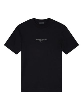 Emporio Armani t-shirt à logo brodé - Noir