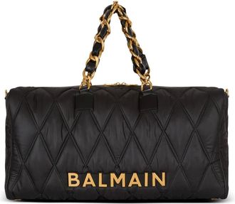 Balmain Homme, Sacs, Noir, Taille: ONE Size Sac de voyage en nylon matelass&eacute; &agrave; motif Diamond