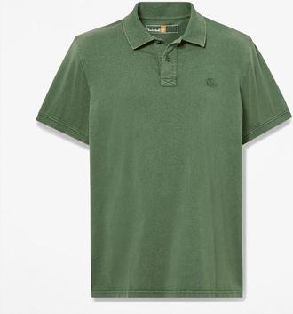 Timberland Gewaschenes Oyster River Kurzarm-Poloshirt f&uuml;r Herren in Dunkelgr&uuml;n, Herren, Gr&uuml;n, Gr&ouml;&szlig;e