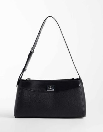 Calvin Klein mini sac port&eacute; &eacute;paule noir