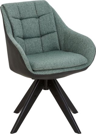 Landscape Armlehnstuhl, Anthrazit, Gr&uuml;n, Schwarz, Holz, Textil, Eiche, massiv, eckig, 57x83.5x60 cm, Stoffauswahl, Sitzfl&auml;che 360&deg; drehbar, inklusive Armlehnen,