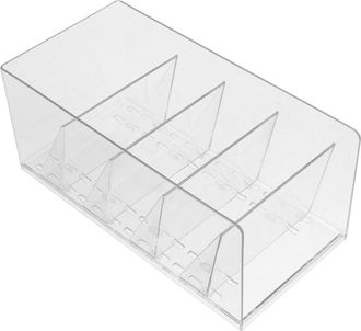 DOITOOL Transparente Aufbewahrungsbox mit F&auml;chern Vielseitiger Make up Organizer f&uuml;r Bad und B&uuml;ro Platzsparende Kosmetik Schmuckaufbewahrung Eleganter Tisch O