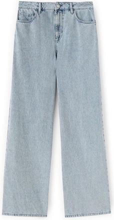 Motivi Femme, Jeans, Bleu, Taille: 44 FR Jean Palazzo avec Cristaux