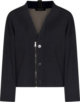 Fabiana Filippi zip-up buttoned cardigan - Schwarz