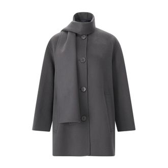 Max Mara Damen, M&auml;ntel, Grau, XLGr&ouml;&szlig;e