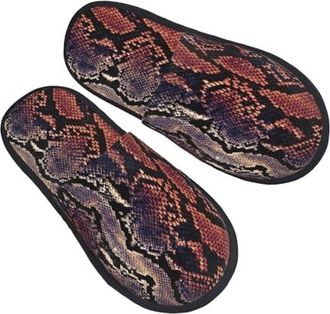 Generic Pantoufle Maison Peau De Python &Agrave; Motif Serpent Chaussons Maison Portative Hiver Chaussures Chaudes Confortable Chaudes Pantoufles Pour Salon Chambre 