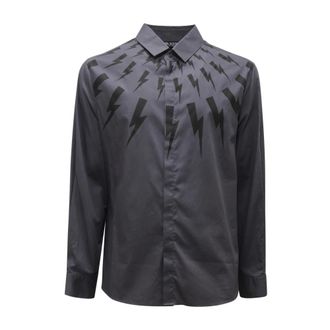 Neil Barrett Lockeres Hemd Made in Italy - - Shirts - Herren - Grau - M