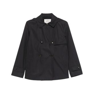 Herno Femme, Vestes, Bleu, Taille: 40 FR Trench-coat &agrave; capuche