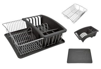 Metaltex 32502668 gouttoir vaisselle avec plateau 35 x 32 cm