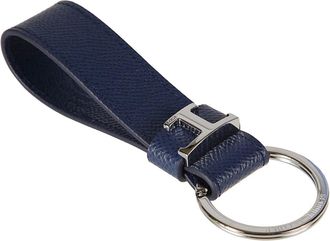 Tod's Homme, Accessoires, Bleu, Taille: ONE Size Timeless Logo Keyring