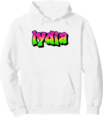 BDAZ Lydia Graffiti Personalisierter Name Gr&uuml;n Rosa Frauen M&auml;dchen Pullover Hoodie