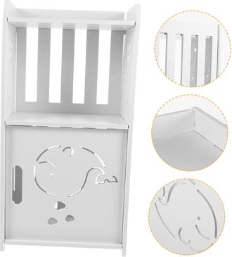 Cabilock Kompakter Nachttisch aus Holz mit Regal Kleiner Beistelltisch für Schlafzimmer Flache Oberfläche Vielseitig als Bett Wohnzimmermöbel Einfach zu Reinig