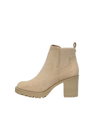 Only Damen Onlbarbara Heeled Bootie Noos, Beige, 39 EU