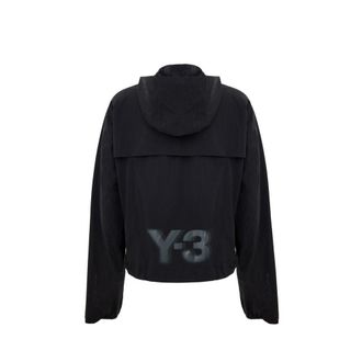 Yohji Yamamoto Womens Black Polyamide Shell Jacket Clothing