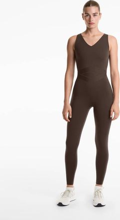 Oysho Combinaison longue effet compression - Marron-Brown