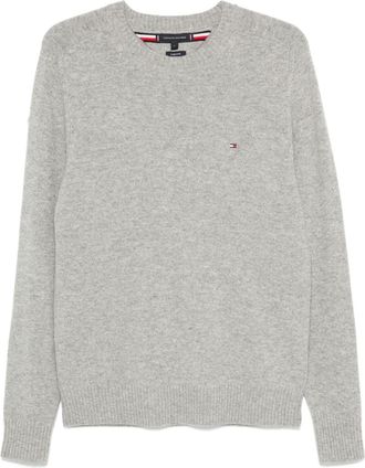 Tommy Hilfiger Pullover mit rundem Ausschnitt - Grau