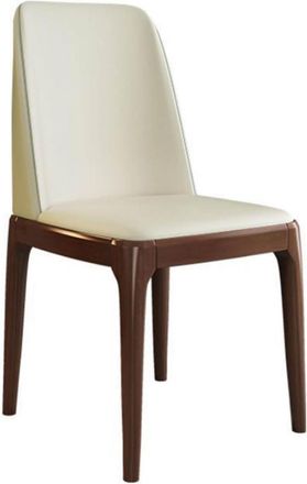 Generic Moderner Esstuhl, Stuhl Mit Mitte des Jahrhunderts Mit Massiven Holzbeinen Und Pu-Leder-sitzkissen, wasserdichte Pu-Leder-seitenstuhl Für Esszimmer, W