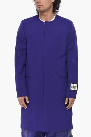 Off-white SEASONAL Wollmantel WAVE TAG mit reverslosem Design Off-White