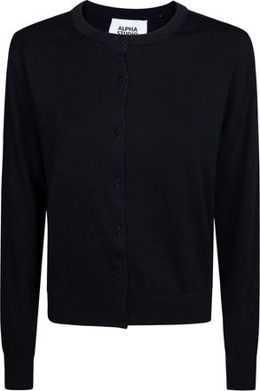 Alpha Studio Femme, Pulls, Bleu, Taille: 38 FR Rebecca Corta Leggera Cot M 12