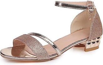 Generic Chaussures dinvité de mariage pour femme - Paillettes élégantes - Pour mariage - Classique - Talons classiques - Confortables - Chaussures dété - Esca