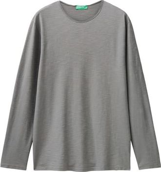 Benetton T- Shirt M/L 3je1j19a9, Gris, L Hommes