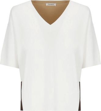 KANGRA Femme, Pulls, Blanc, Taille: 38 FR Pull &agrave; col en V