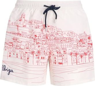 MC2 Saint Barth Badeshorts mit Landschafts-Print - Rosa