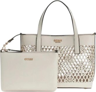 Guess Femme, Sacs, Blanc, Taille: ONE Size Letty 2 in 1 Mini Tote