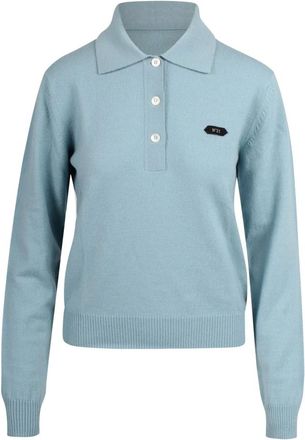 N&deg;21 Femme, Tops, Bleu, Taille: 46 FR Polo en laine avec &eacute;cusson logo