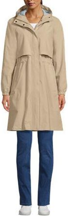 Lands End Verstaubarer wasserdichter Squall Regenmantel, Damen, Gr&ouml;&szlig;e:36-38 regular, Wei&szlig;, Polyester, by Lands End