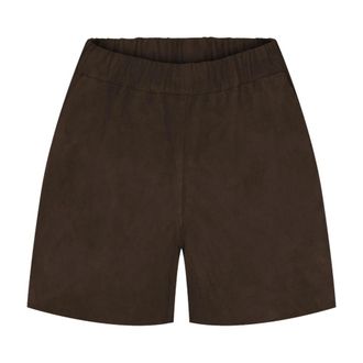 Notyz Kurze Wildleder-Shorts - - Shorts - Damen - Braun - XL