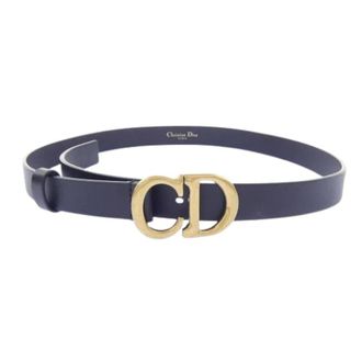 Dior Pre-owned Cuir ceintures - Femme - Pre-owned - Noir - Taille: ONE Size