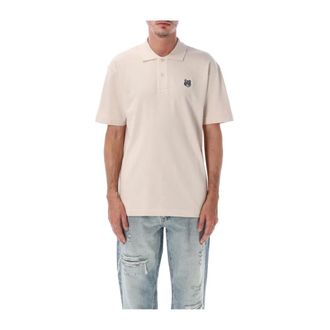 Maison Kitsun&eacute; Fox Head Comfort Polo - - Tops - Herren - Wei&szlig; - M