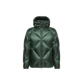 Moncler Moncler Valclaire Hooded Diamond-quilted Down Jacket, Men, Green, Size: 0