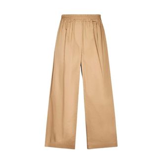 Max Mara Femme, Pantalons, Brun, Taille: 40 FR Cotton Rasetto Pantalons