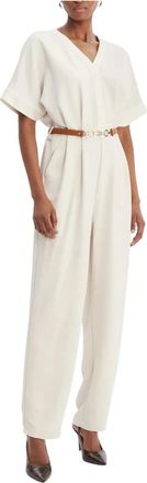 Fracomina Femme, Combinaisons et Ensembles, Beige, Taille: 40 FR Tuta Regular avec Ceinture Assortie